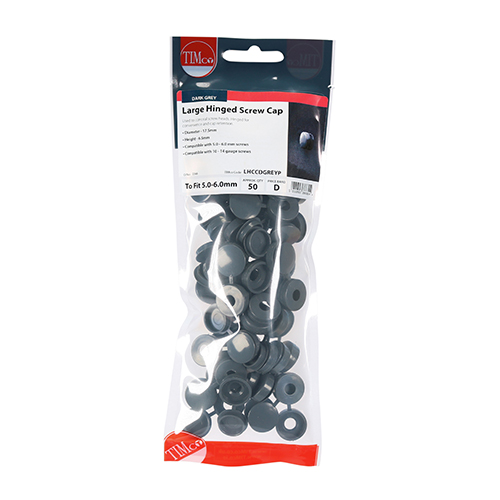 TIMCO | Hinged Screw Caps - Large - Dark Grey