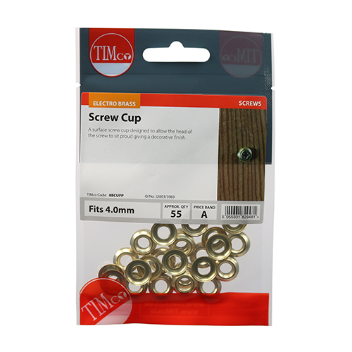 TIMCO | Screw Cups - Electro Brass